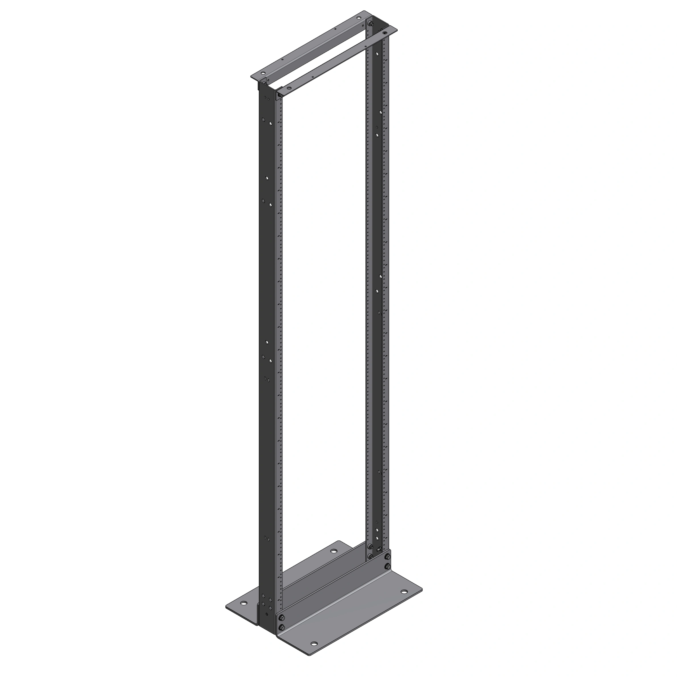 Steel Knockdown – 2 Post, 84″ Distribution Rack, #10-32 Tapped 3 ...