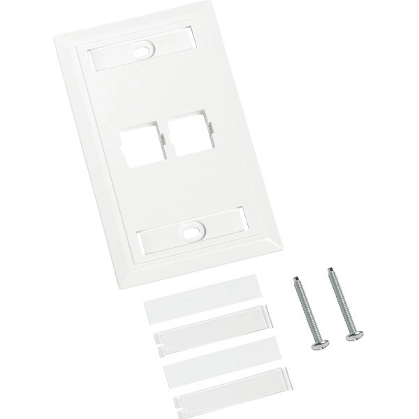 Systimax – Placa modular M12L-262 Blanca, 2 puertos – Telmedia Store